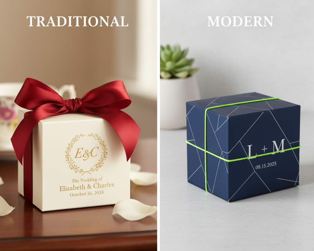 Traditional vs. Modern Wedding Sweet Box Designs: What to Pick?